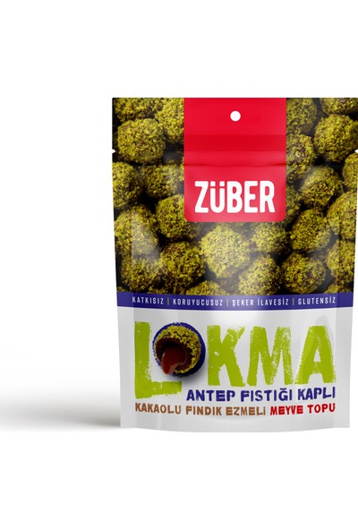 Züber Lokma Antep Fıstığı Kaplı Meyve Topu 96 gr