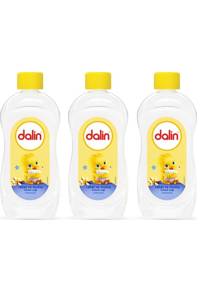 Dalin Rahat ve Mutlu Vanilya Kokulu Bebek Yağı 300 ml x 3 Adet Dalin Rahat ve Mutlu Vanilya Kokulu Bebek Yağı 300 ml x 3 Adet