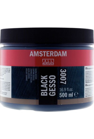 Amsterdam : Black Gesso : Siyah : 500 ml