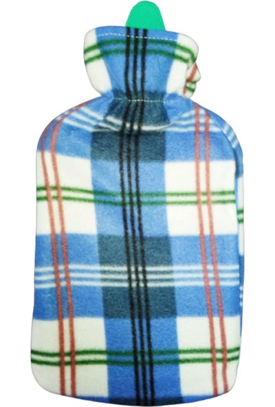 Haiti Kılıflı Sıcak Su Torbası 02 - Mavi Kareli