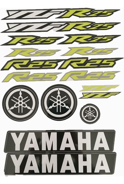 Motoride Yamaha Yzf R25 Sticker - Sarı-