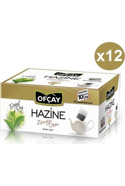Ofçay Hazine Zengindem Demlik Poşet Çay 30 x 15 gr x 12 Paket
