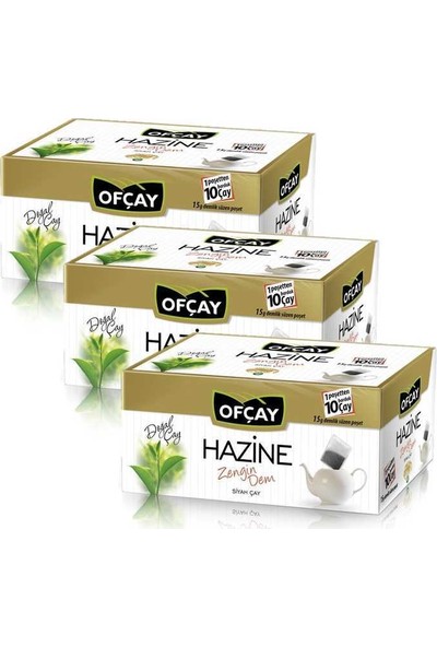 Ofçay Hazine Zengindem Demlik Poşet Çay 30 x 15 gr x 3 Paket