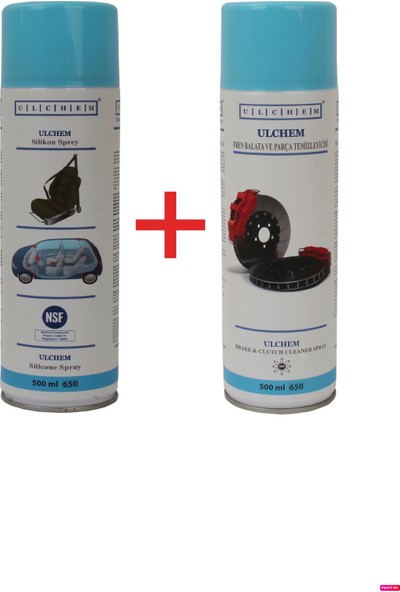 Ulchem Silikon Sprey & Balata Temizleyici Sprey 500 ml Ulchem Silikon Sprey & Balata Temizleyici Sprey 500 ml