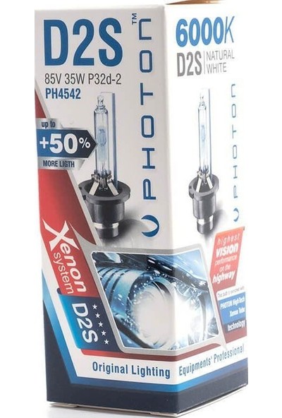 Photon D2S 6000K +%50 Fazla Işık Xenon Ampul Photon D2S 6000K +%50 Fazla Işık Xenon Ampul