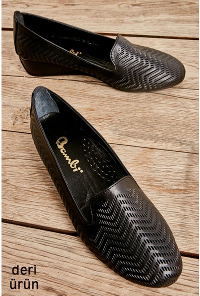 Bambi Siyah Kadın Dolgu Topuklu L0531180203