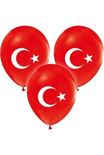 YYB Bayrak Balon Türk Bayraklı Balon Ay Yıldız Kırmızı Balon 20 Adet YYB Bayrak Balon Türk Bayraklı Balon Ay Yıldız Kırmızı Balon 20 Adet