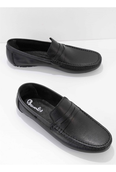 Bambi Lacivert Deri Erkek Loafer Ayakkabı Bambi Lacivert Deri Erkek Loafer Ayakkabı