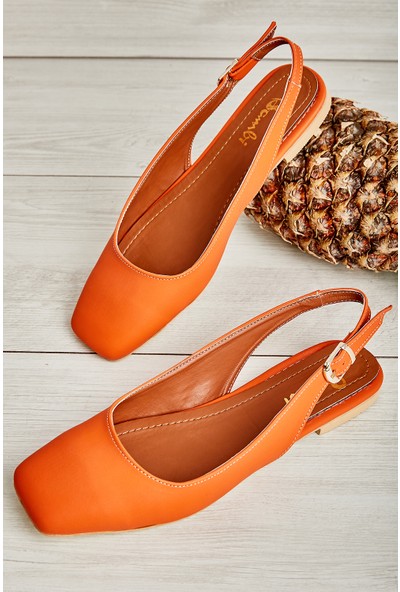 Bambi Turuncu Nubuk Kadın Babet