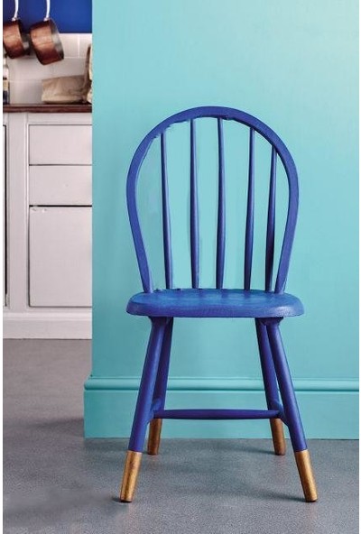 Ceviz Mobilya & Ahşap Royalty Lacivert Masif Sandalye