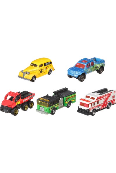 Matchbox 5'li Araba Seti, 1:64 Ölçek, 3 Yaş ve Üzeri Çocuklar İçin C1817
