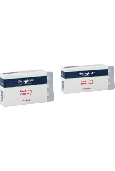 Dermoskin Medohbiotin 5 Mg 60 Tablet 2'li Paket