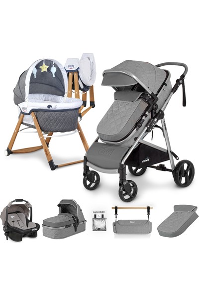 Kiwi 6 In 1 Yenidoğan Set City Way Bebek Arabası ve Sleeper Sallanabilir Beşik Kiwi 6 In 1 Yenidoğan Set City Way Bebek Arabası ve Sleeper Sallanabilir Beşik