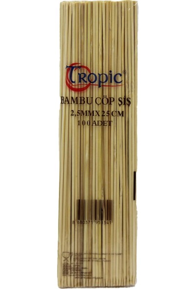 Tropic 25 cm Çöp Şiş 100'lü Tropic 25 cm Çöp Şiş 100'lü