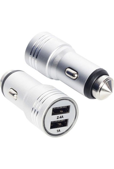 Aypatek 2 USB Metal Araç Içi Çakmaklık Şarj Başlığı