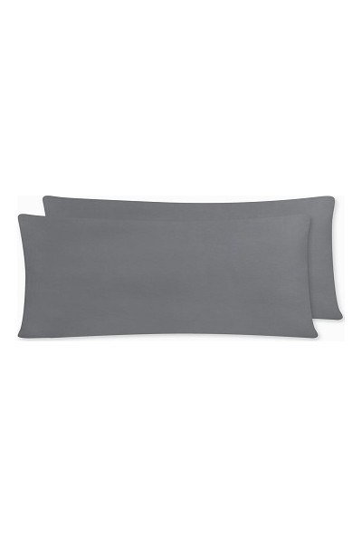 Evimce Pamuk Koyu Gri Yastık Kılıfı 2 Adet