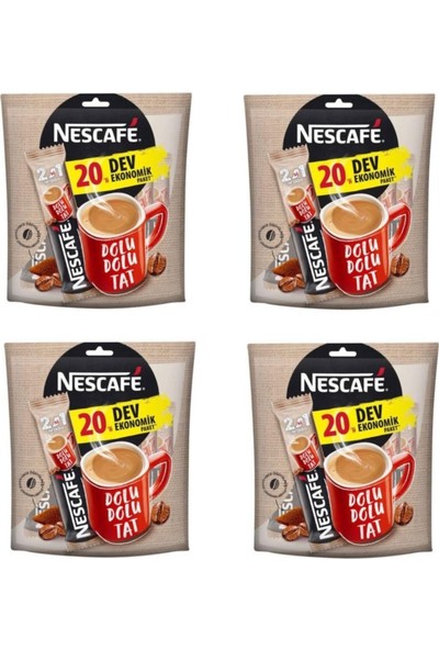 Nescafe 2 Si 1 Arada 20LI 4 Paket (20 x 4) Nescafe 2 Si 1 Arada 20LI 4 Paket (20 x 4)