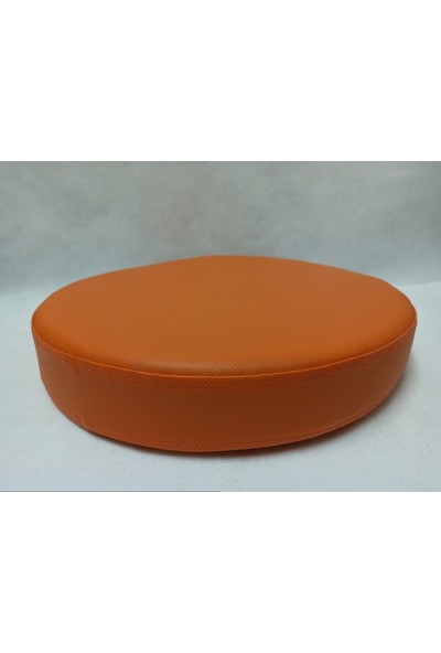 Koca Mobilya Kocamobilya Yuvarlak Deri Oturma Minderi Turuncu