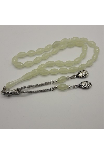 Kehribar Atölyesi Fosforlu Kedi Gözü Tesbih