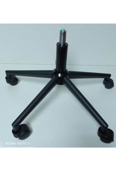 Full Reyon Siyah Konik Metal Yıldız Ayak + 5 TEKERLEK+140'LIK Amortisör Seti