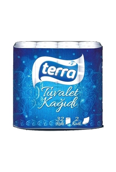 Terra Tuvalet Kağıdı Terra 32 Rulo 2 Katlı Terra Tuvalet Kağıdı Terra 32 Rulo 2 Katlı