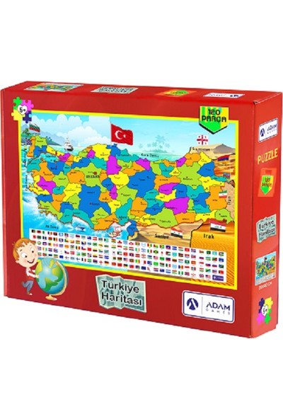 Adam Games Türkiye Haritası 120 Parça Puzzle ( 28X40 )