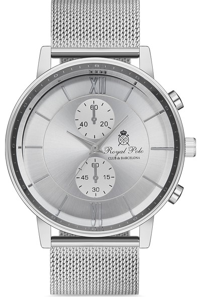 Royal Club de Polo Barcelona Quartz Hasır Gümüş Erkek Kol Saati RPWT004502 Royal Club de Polo Barcelona Quartz Hasır Gümüş Erkek Kol Saati RPWT004502