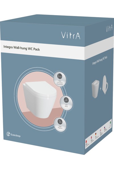 VitrA Integra 7060B003-6189 Asma Klozet ve Klozet Kapağı Seti, Beyaz VitrA Integra 7060B003-6189 Asma Klozet ve Klozet Kapağı Seti, Beyaz