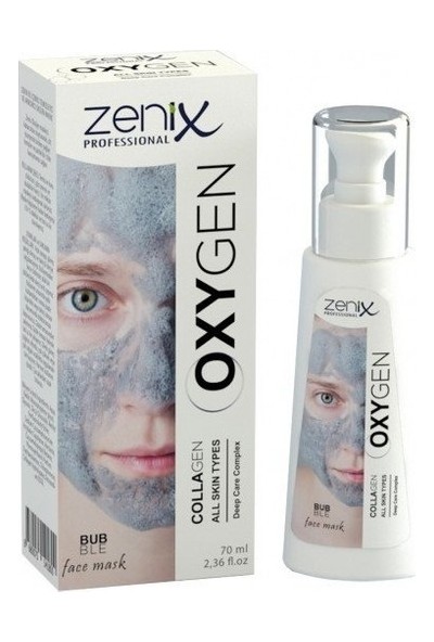 Zenix Oxygen Köpüren Yüz Maskesi Collagen 70 ml