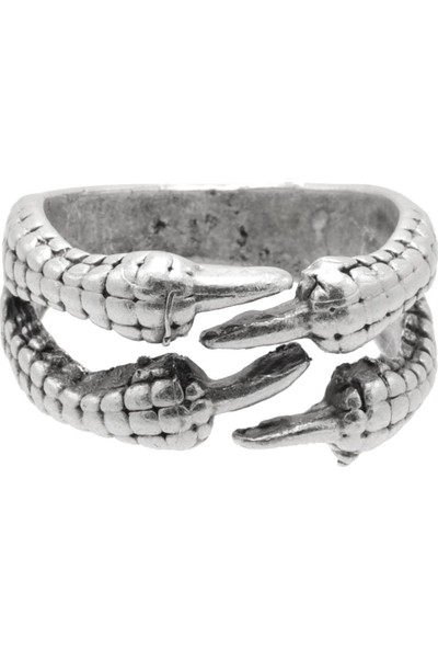 Labalaba Erkek Antik Gümüş Kaplama Ayarlanabilir 2'li Kartal Pençesi Yüzük Labalaba Erkek Antik Gümüş Kaplama Ayarlanabilir 2'li Kartal Pençesi Yüzük