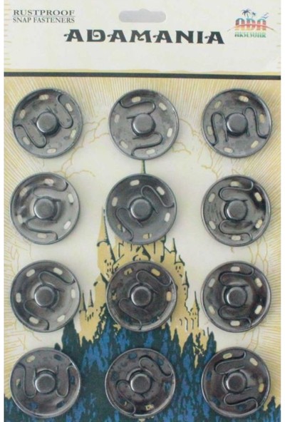 Elişi Adamania Metal Çıtçıtlar 30MM Antik Siyah