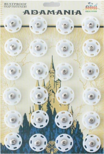 Elişi Adamania Çıtçıtlar 20MM Gümüş