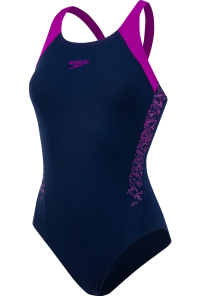 Speedo Boom Spl Msbk Af Navy/Purple Kadın Mayo 36 Speedo Boom Spl Msbk Af Navy/Purple Kadın Mayo 36