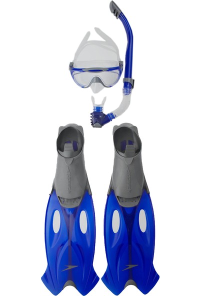Speedo Glide Mask Snorkel Set Uni Gre/Bl 35-36