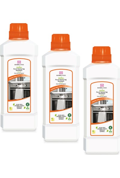 Biobellinda Fırın ve Yanmış Yağ Temizleyici 3'lü 3000 ml Biobellinda Fırın ve Yanmış Yağ Temizleyici 3'lü 3000 ml