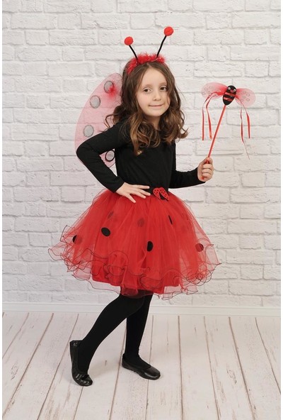 Sedacan Kostüm Kız Uğur Böceği-Ateş Böceği Etekli Kanat Set Takım Kostüm Sedacan Kostüm Kız Uğur Böceği-Ateş Böceği Etekli Kanat Set Takım Kostüm