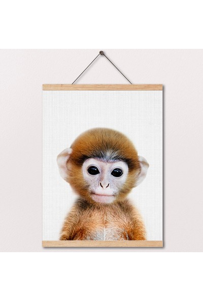 Dekor Loft Maymun Pu Deri Çocuk Odası Duvar Tablosu AST-139