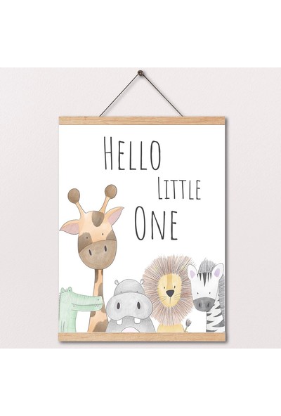 Dekor Loft Karışık Şirin Hayvanlar Pu Deri Çocuk Odası Duvar Tablosu AST-104