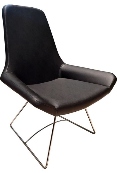 Herkese Mobilya Siyah Deri Tekli Koltuk Berjer Herkese Mobilya Siyah Deri Tekli Koltuk Berjer