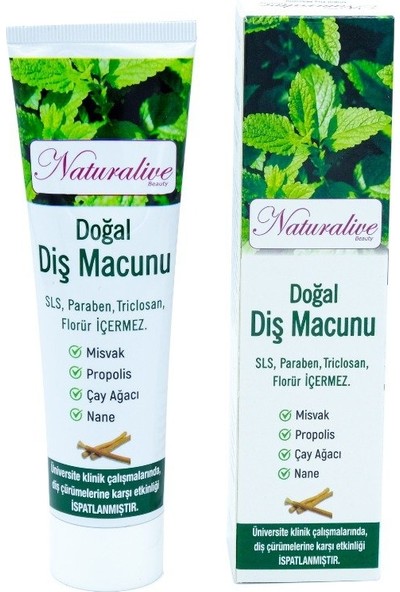 Naturalive Doğal Diş Macunu 140 gr Helal Sertifikalı Naturalive Doğal Diş Macunu 140 gr Helal Sertifikalı