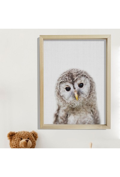 DekorLoft Doğal Çam Çerçeveli Bebek ve Çocuk Odası Duvar Tablosu Baykuş DekorLoft Doğal Çam Çerçeveli Bebek ve Çocuk Odası Duvar Tablosu Baykuş