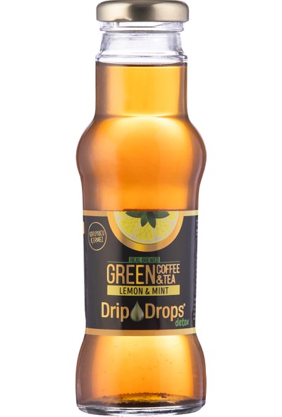 Drip Drops Yeşil Kahve Çekirdekli ve Yeşil Çaylı Içecek 250 ml (Limon&nane) Drip Drops Yeşil Kahve Çekirdekli ve Yeşil Çaylı Içecek 250 ml (Limon&nane)