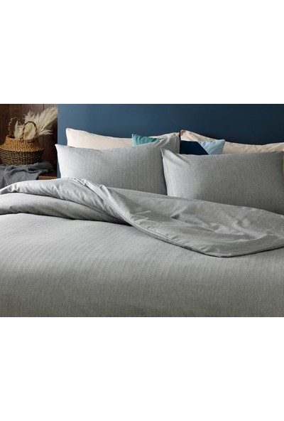 English Home Sharp Twill Suit Tek Kişilik Nevresim Takımı 160 x 220 cm Gri