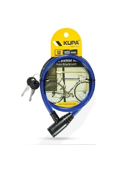 Kupa Çelik Bisiklet Kilidi 12X800MM