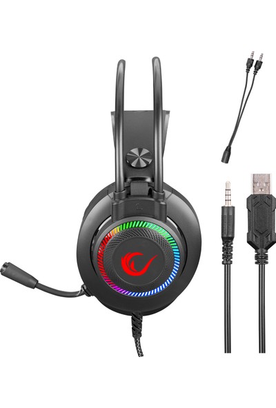 Rampage RM-K27 X-Jammer RGB Mikrofonlu Kulaklık