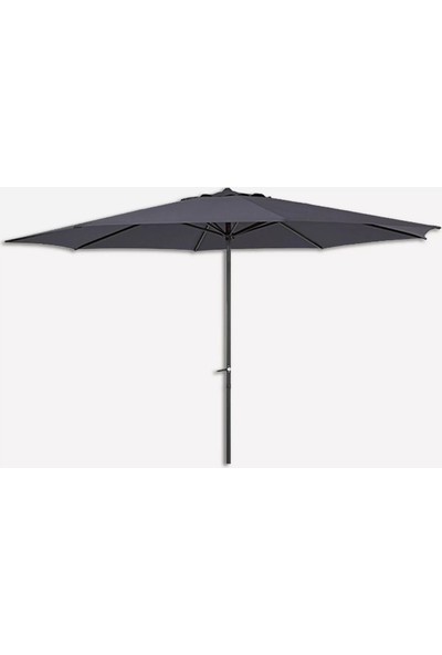 Evinizin Atölyesi 3m Gri Bahçe Şemsiyesi, Balkon Şemsiyesi, Teras Şemsiyesi,