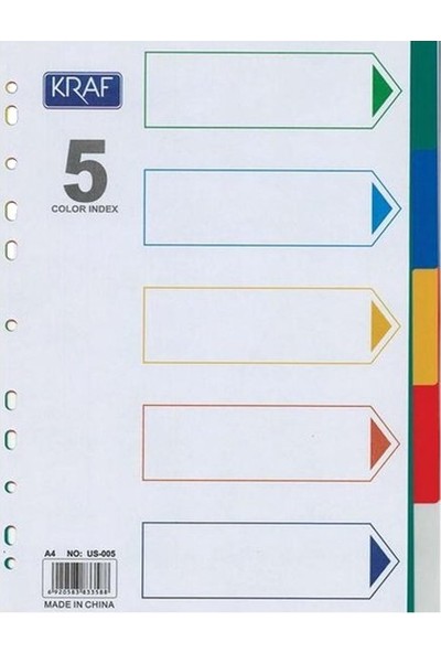 Kraf 1005R Seperatör 5 Renk - 2 Adet