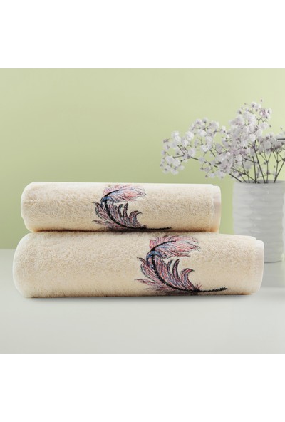 Ephemeris 2'li Tüy Krem Rengi Soft Pamuk Banyo Havlu Seti Ephemeris 2'li Tüy Krem Rengi Soft Pamuk Banyo Havlu Seti
