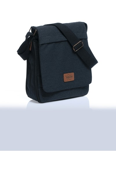 Hakan Çanta GK14 Kanvas Postacı Dik Çapraz Çanta Siyah