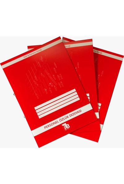 Turuncu Beyaz Personel Özlük Dosyası Kırmızı 25'li
